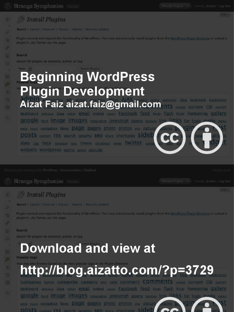 Beginning WordPress Plugin Development | PDF | Word Press | Software ...