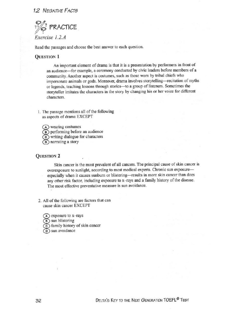 TOEFL Reading Test | PDF