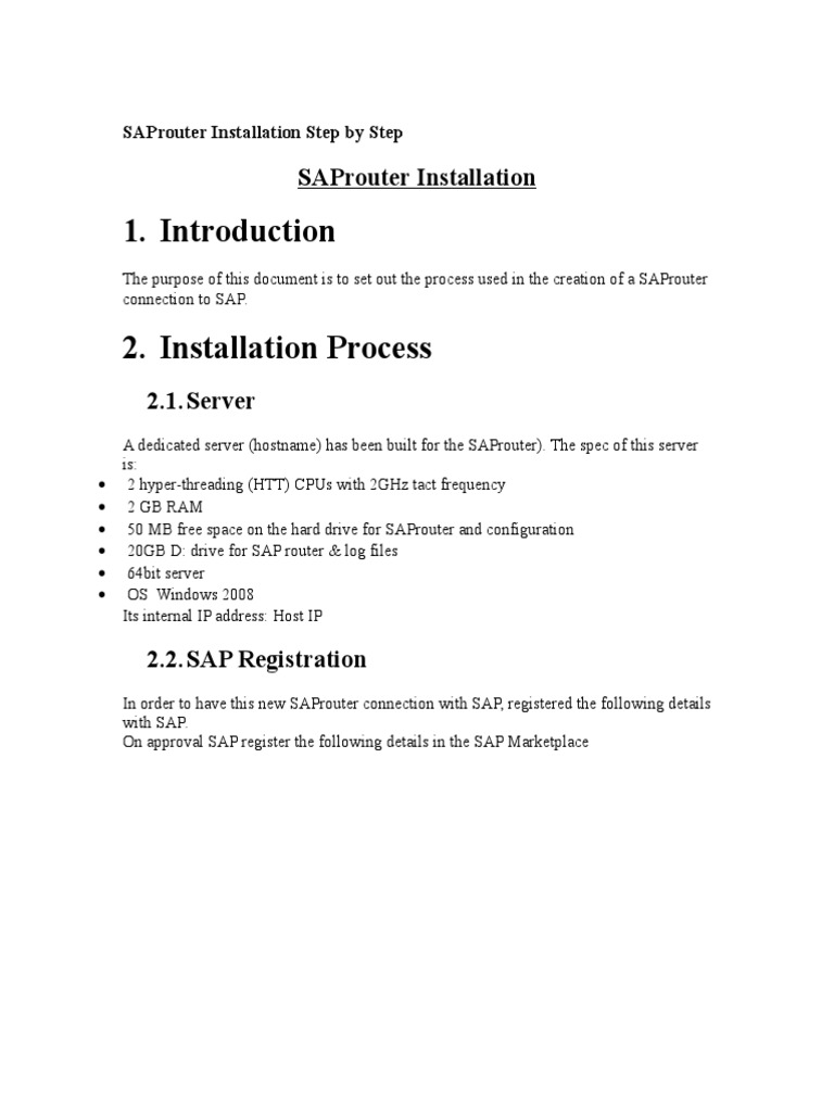 SAP Router Installation Step by Step | PDF | 64 Bit Computing | Windows ...