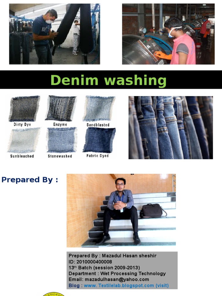 Denim Washing Process | PDF | Bleach | Jeans