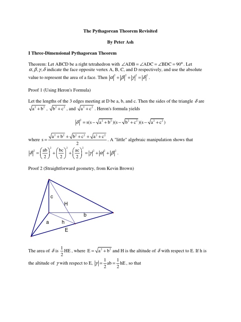 Pythagorean Theorem Notes | PDF | Triangle | Fraction (Mathematics)