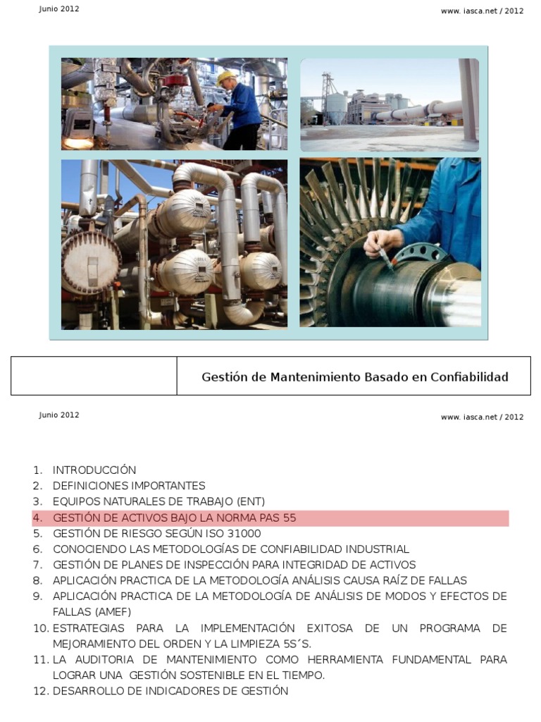 4 Gestion de Activos Bajo La Norma PAS 55 | PDF | Organización ...