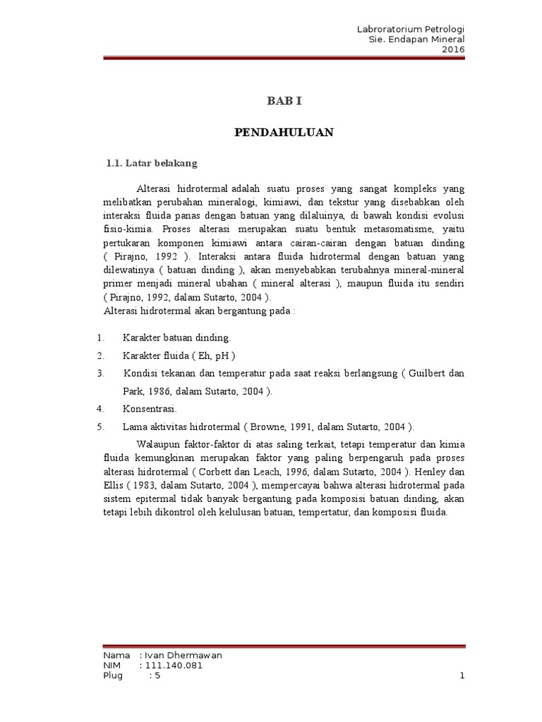 Artikel Alterasi Hidrotermal | PDF | Sains & Matematika