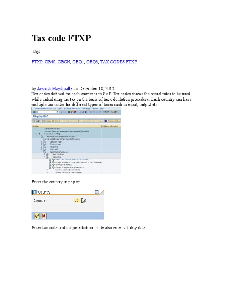 Configuring Tax Codes and Tax Jurisdictions for Accurate Tax ...