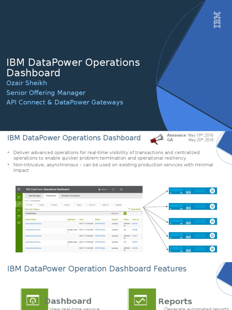 IBM DataPower Operations Dashboard Provides Real-Time Visibility | PDF | Big Data | Areas Of ...
