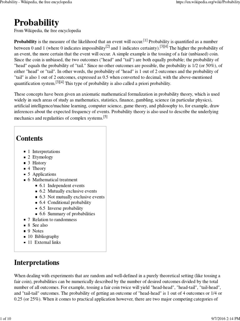 Probability PDF | PDF | Probability | Science