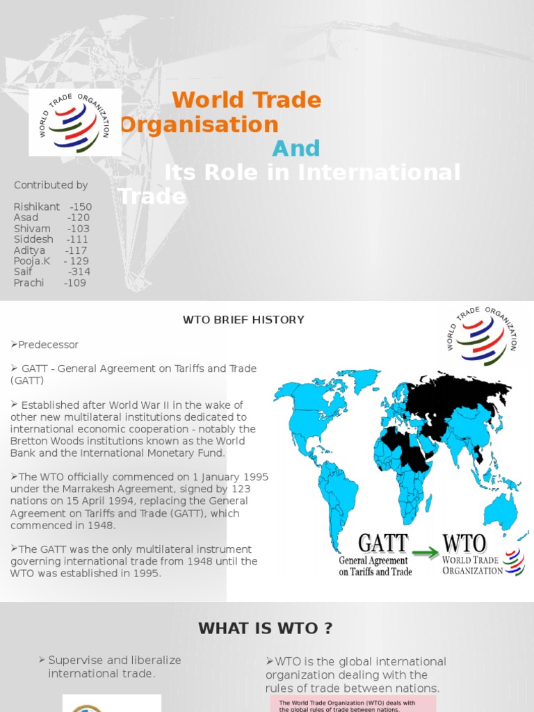 Wto (Changes in Intro & Background) | PDF | World Trade Organization ...