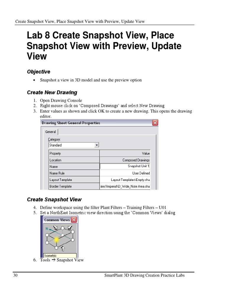 SP3D Drawings Creation Practice Labs 2009 2 | PDF | 2 D Computer ...