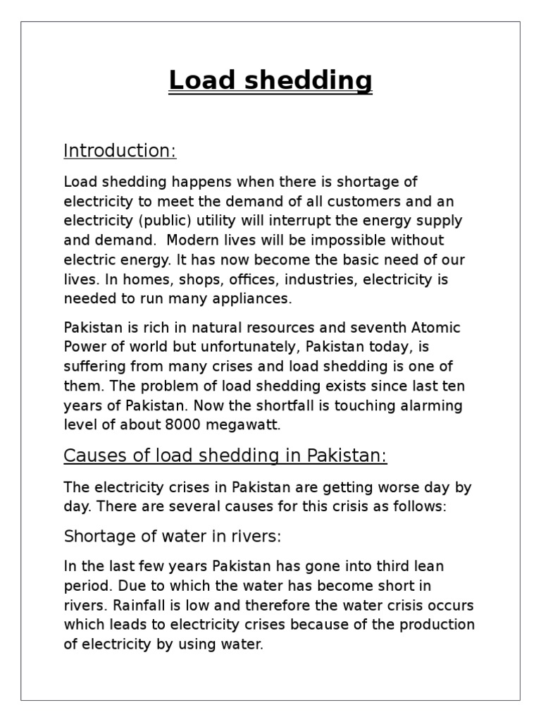 load shedding info | Energy Crisis | Power Station