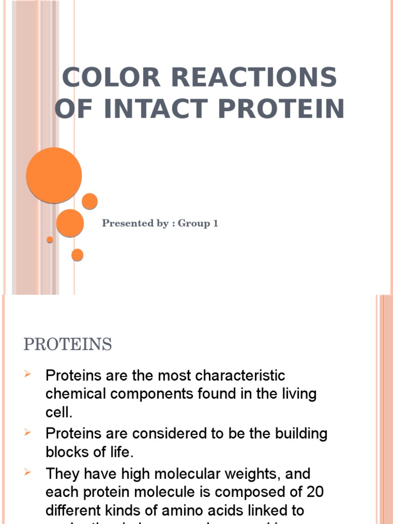 Protein Color Reactions Overview | PDF | Science & Mathematics ...