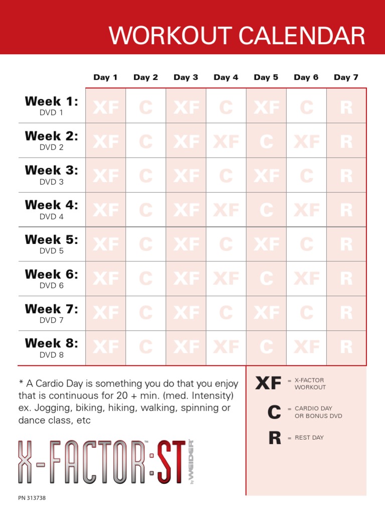 Workout Calendar | PDF | Teaching Methods & Materials