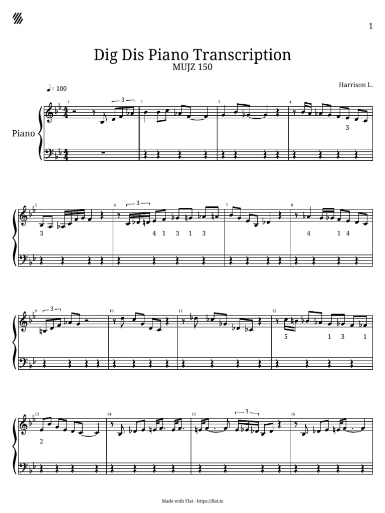 Dig Dis Piano Transcription | PDF | Art