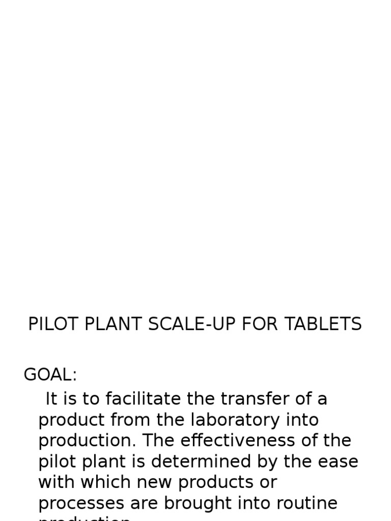 Pilot Plant Scale | PDF