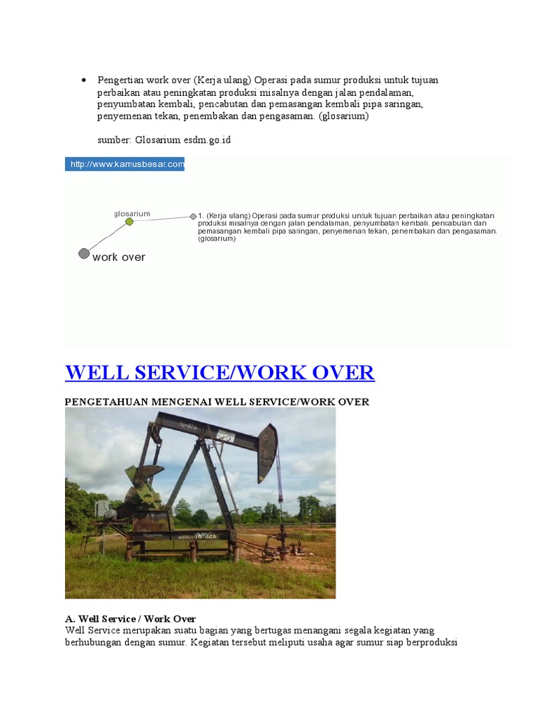 Pengertian Work Over | PDF