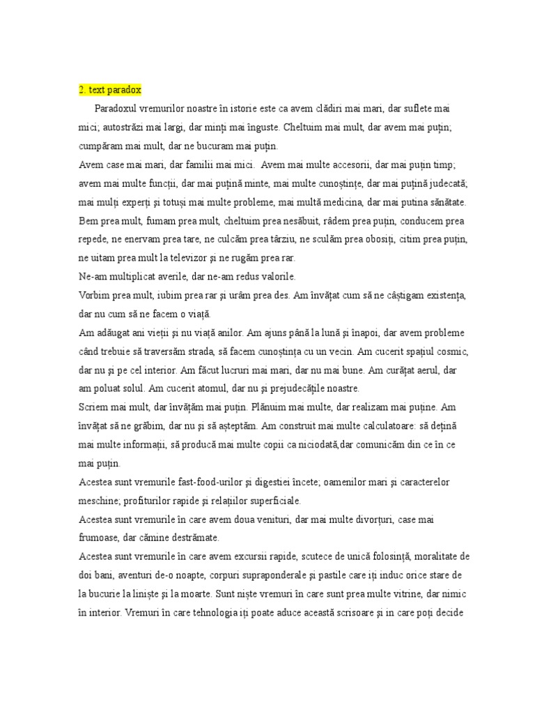 Tipuri de Texte | PDF