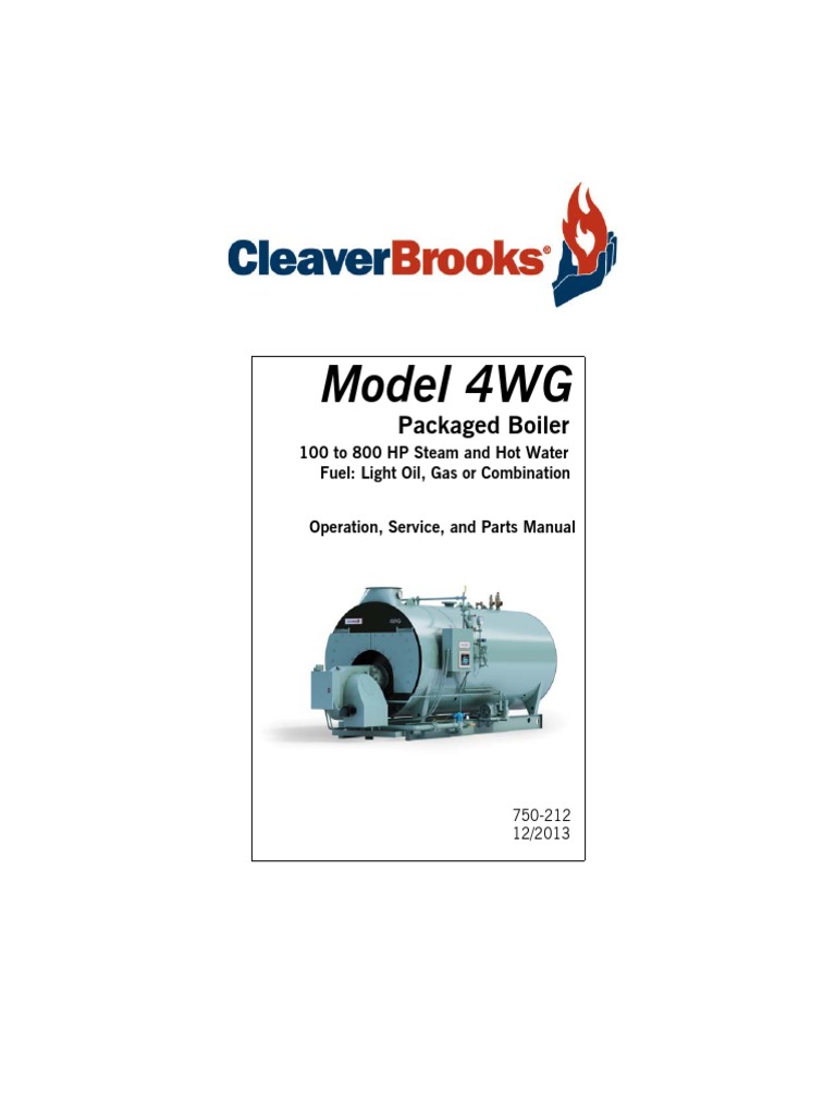 Caldera Cleaver Brooks Modelo 4WG | PDF | Boiler | Water Heating