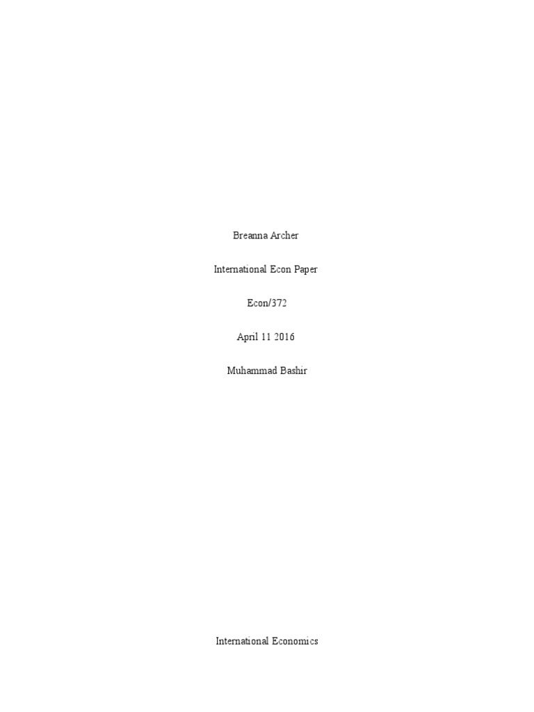 International Econ Paper | PDF | Federal Reserve System | Money
