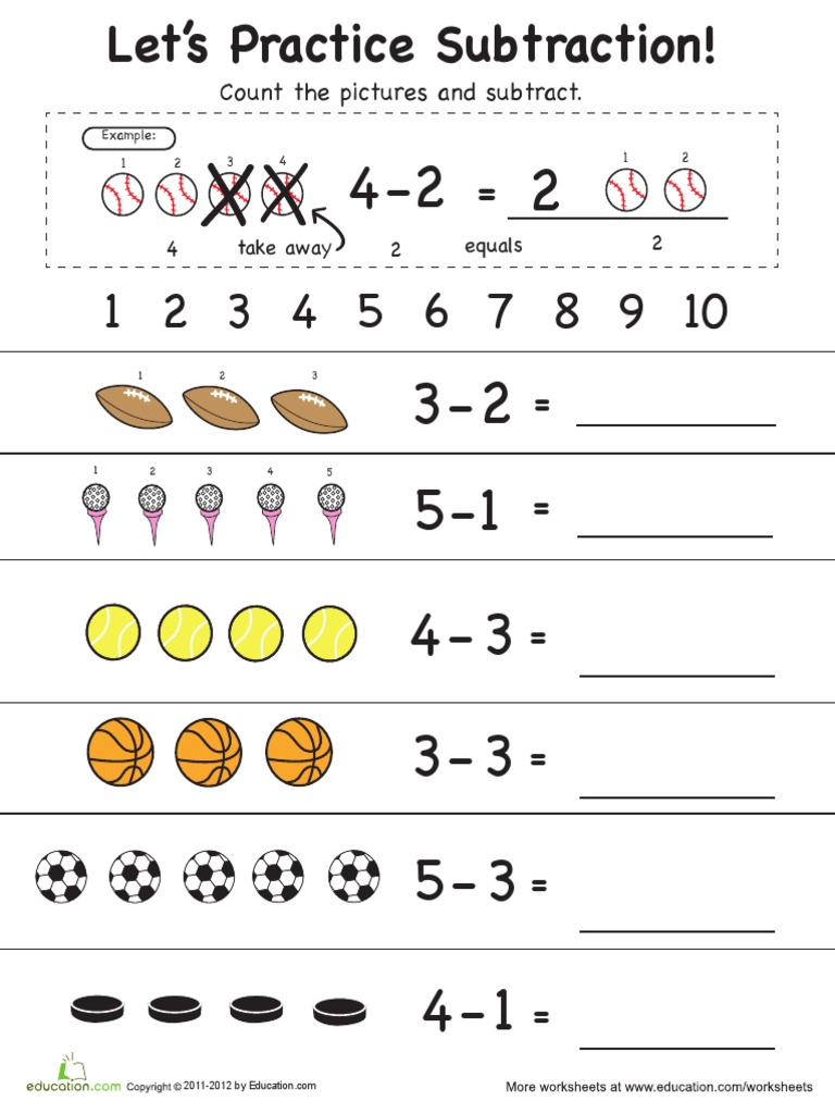 Practice Subtraction 1 5 | PDF | Teaching Mathematics