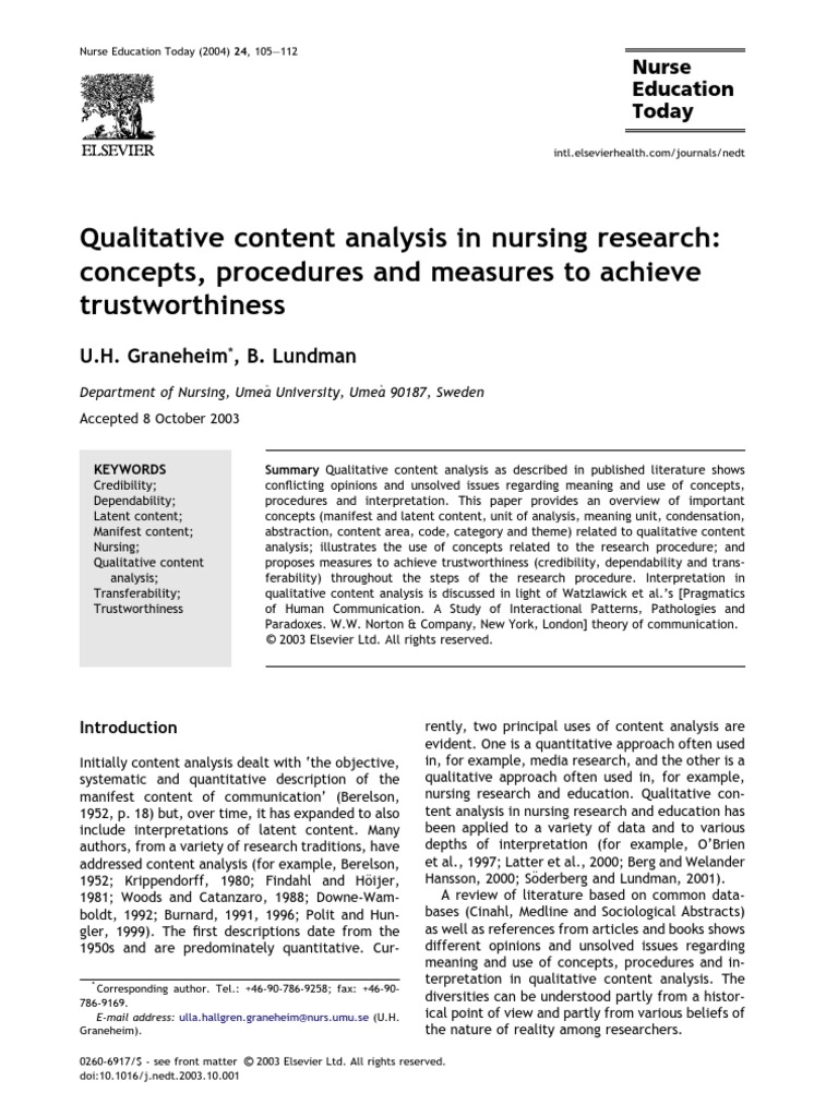 Qualitative Content Analysis | Qualitative Research | Data