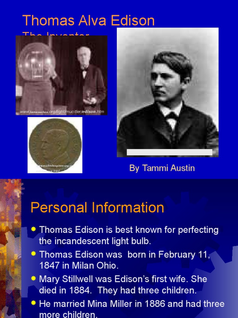 Thomas Edison PP | PDF | Thomas Edison | Intellectual Works