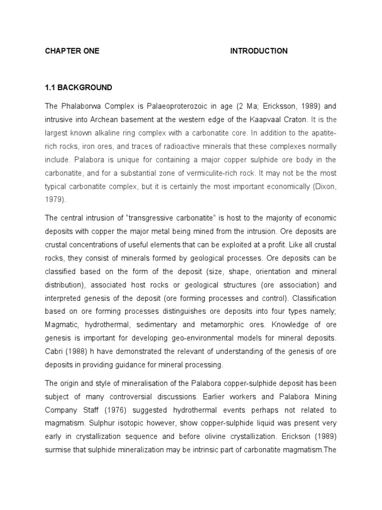 Origin of Palabora Copper-Sulphide Deposit | PDF | Rock (Geology) | Mining