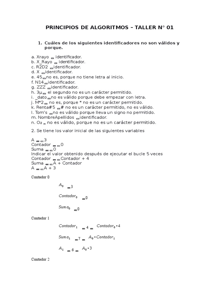 Algoritmos Ejercicios Resueltos | PDF