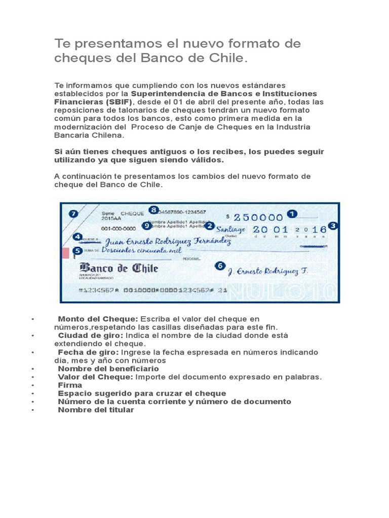 Formato Cheque | PDF