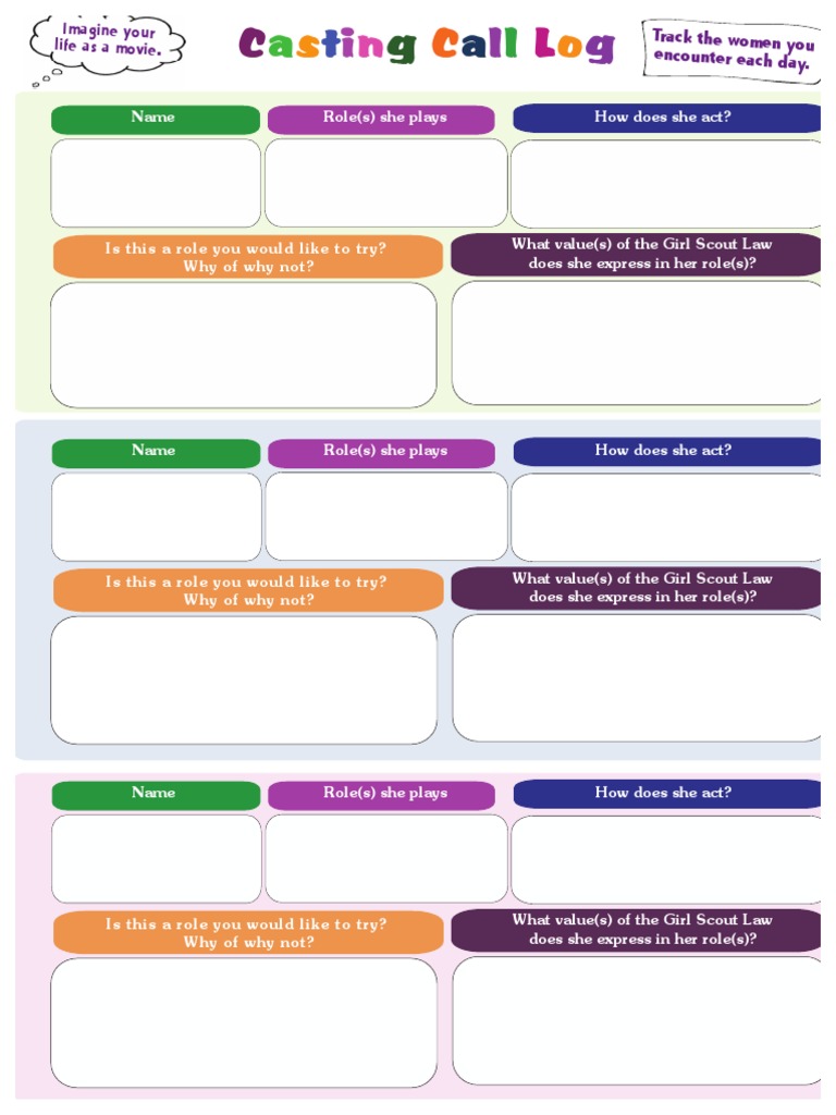 AMUSE Casting Call Log 1 | PDF