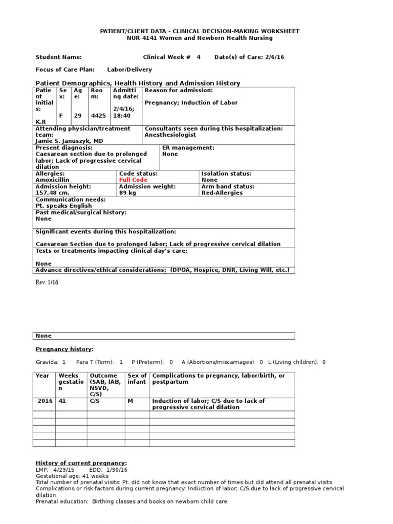 Nursing Care Plan-OB | Childbirth | Health Care
