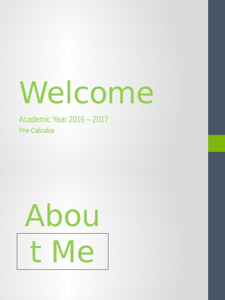 Welcome Precalc Pdf Homework Precalculus