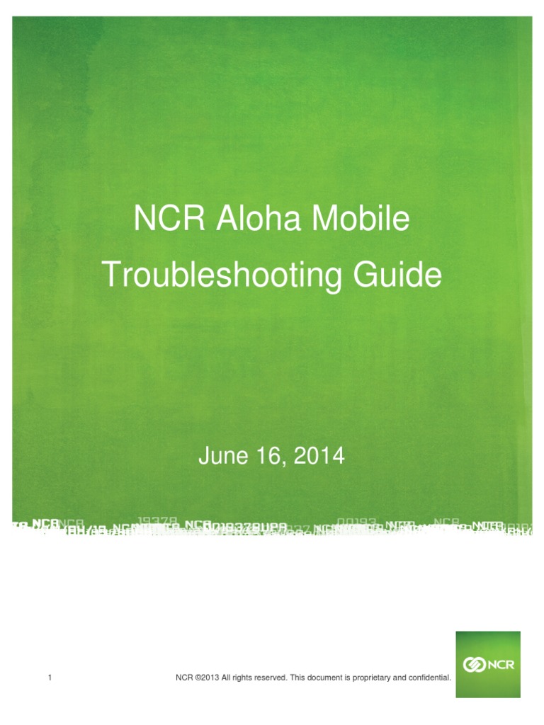 S Aloha Mobile Troubleshooting Guide Pdf Point Of Sale Component