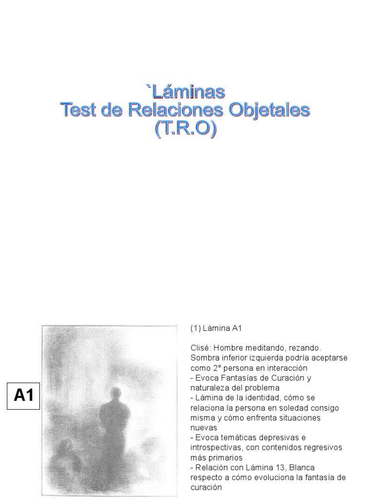 Láminas Del TRO Analisis de Láminas | PDF | Depresión (estado de ánimo) | Percepción