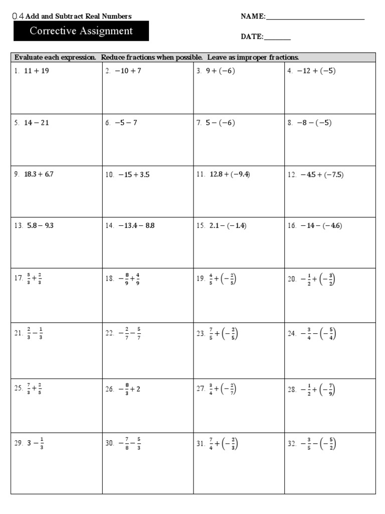 Math Practice: Real Numbers | PDF | Teaching Methods & Materials ...