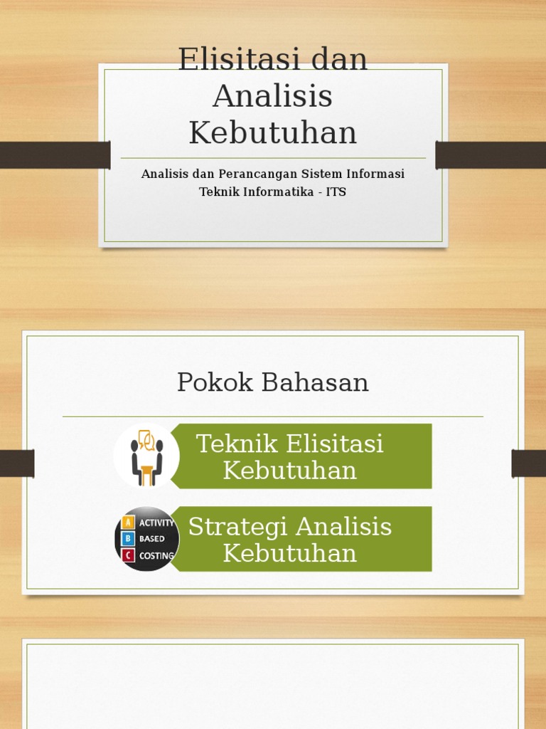 APSI 4 - Elisitasi Dan Analisis Kebutuhan | PDF