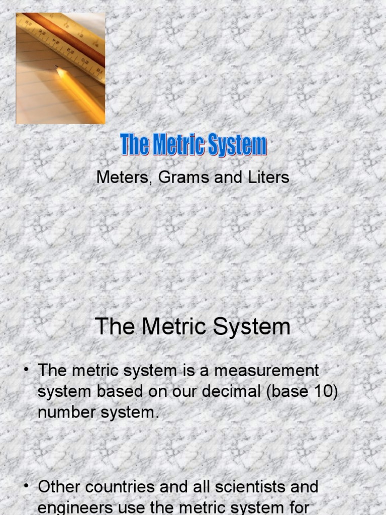 Understanding the Metric System Basics | PDF | Litre | Metre