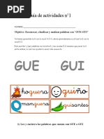 Cuadernillo G Gu Gü | PDF