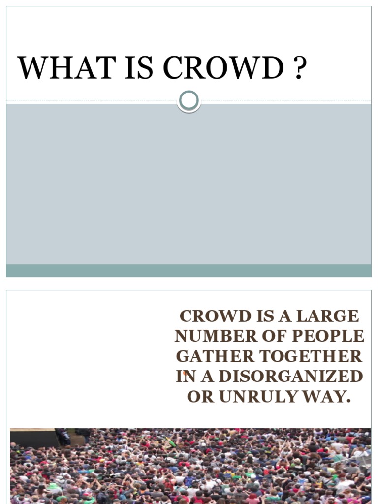 What Is Crowd ? | PDF