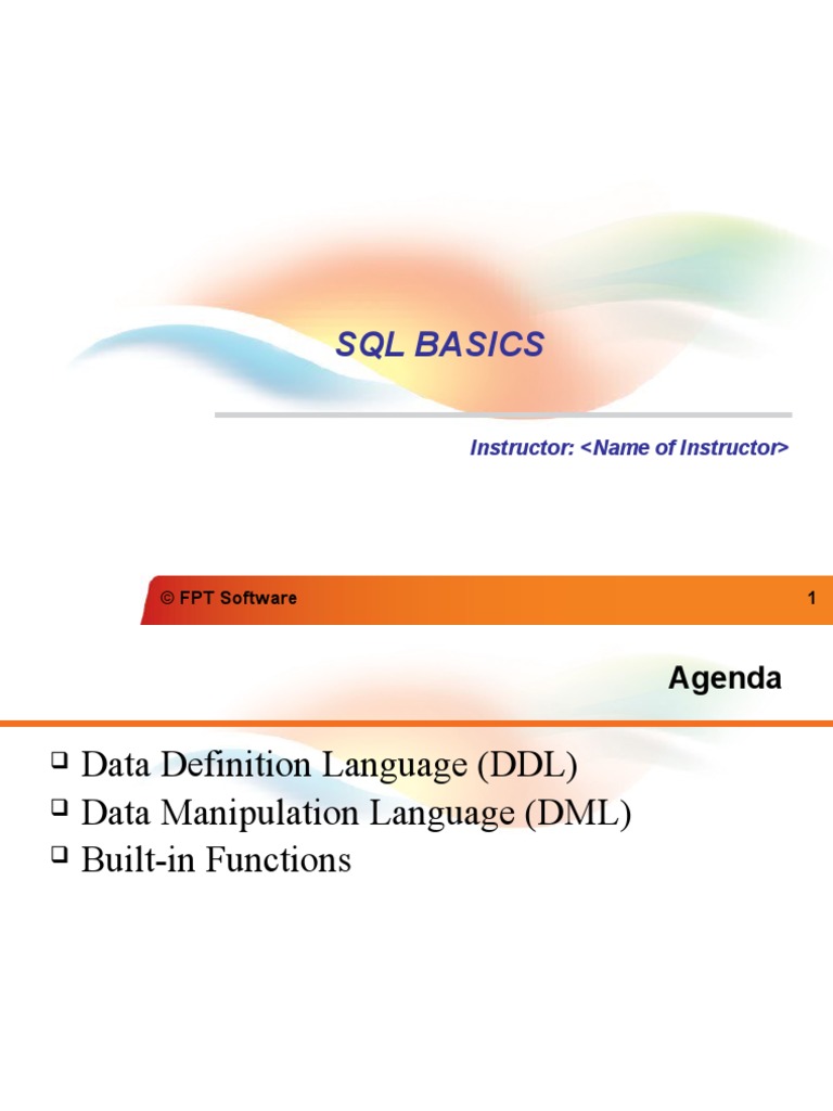 SQL Basics: Instructor | PDF | Database Index | Sql