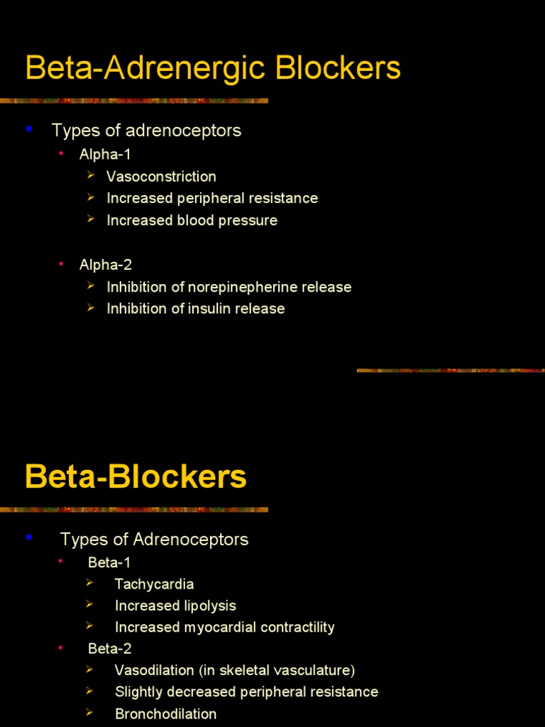 Beta-Adrenergic Blockers.ppt | Cardiovascular System | Drugs