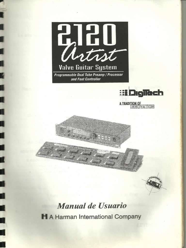 Manual Digitech 2120 Artist | PDF