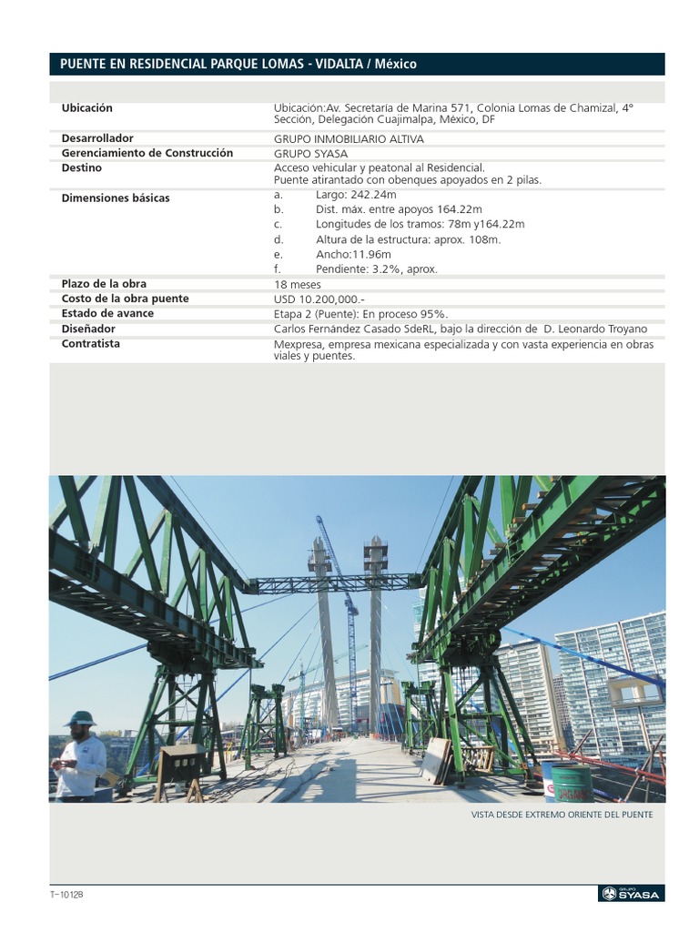Puente Atirantado en Parque Lomas | PDF | Puente | Fundación (Ingeniería)