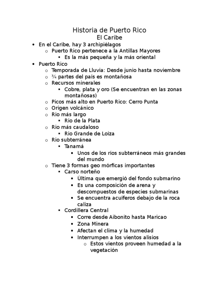 Historia y Geografía de Puerto Rico | PDF | Américas | Pueblos ...