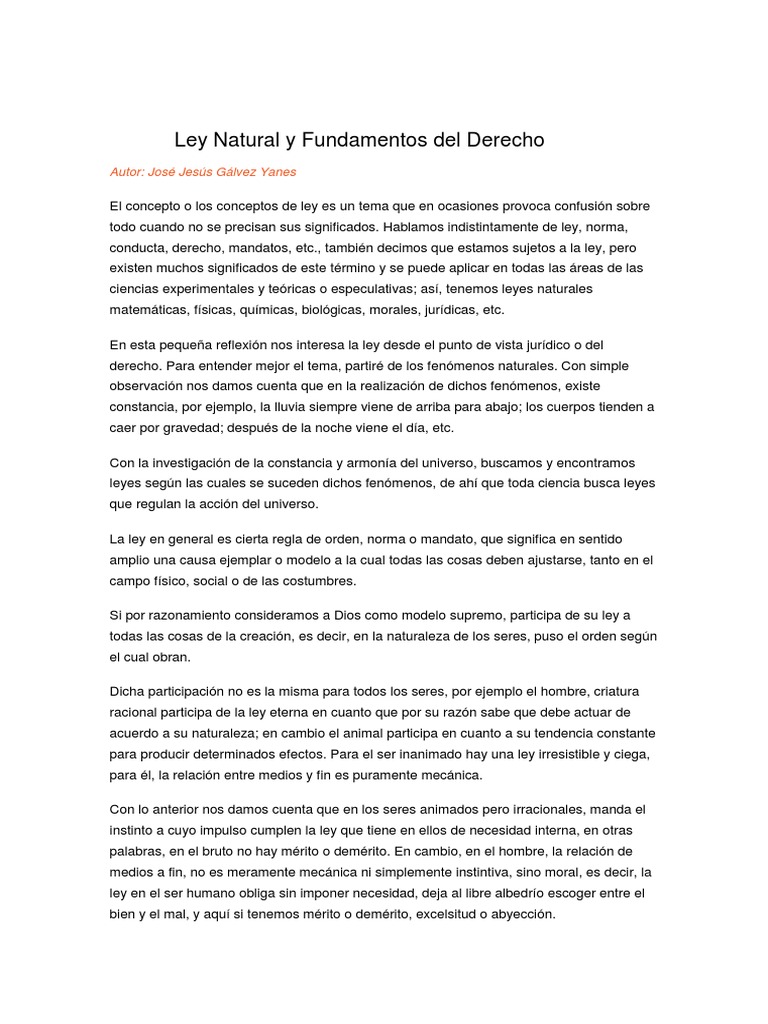 Ley Natural y Fundamentos Del Derecho - Introducción Al Derecho UNAP ...