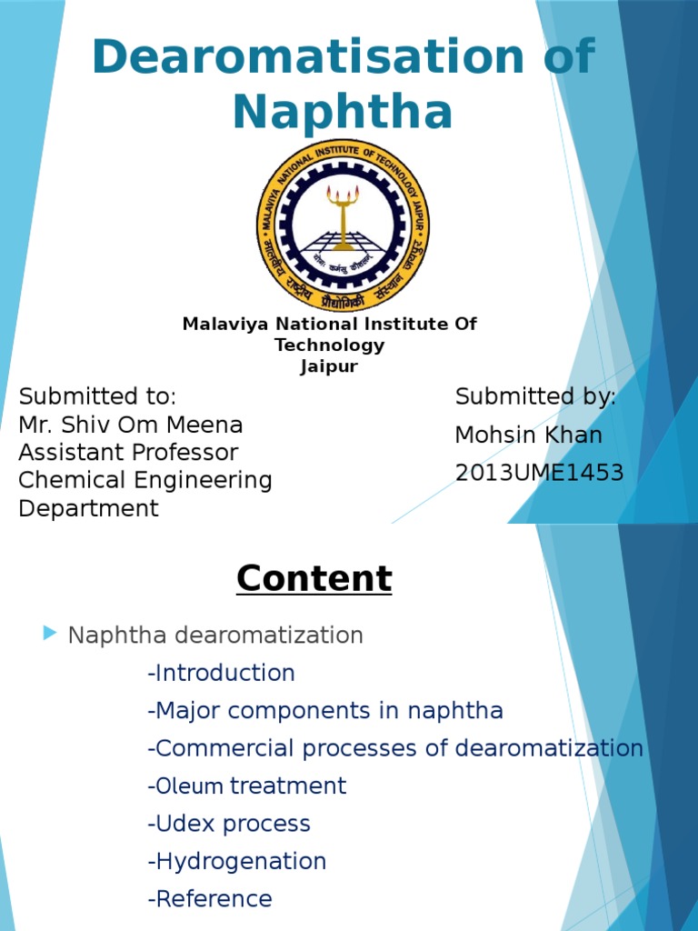 Naphtha Dearomatization Guide | PDF | Cracking (Chemistry) | Petroleum