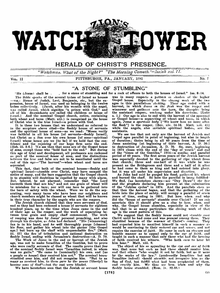 1881 Watchtower PDF | Download Free PDF | Last Judgment | Jesus