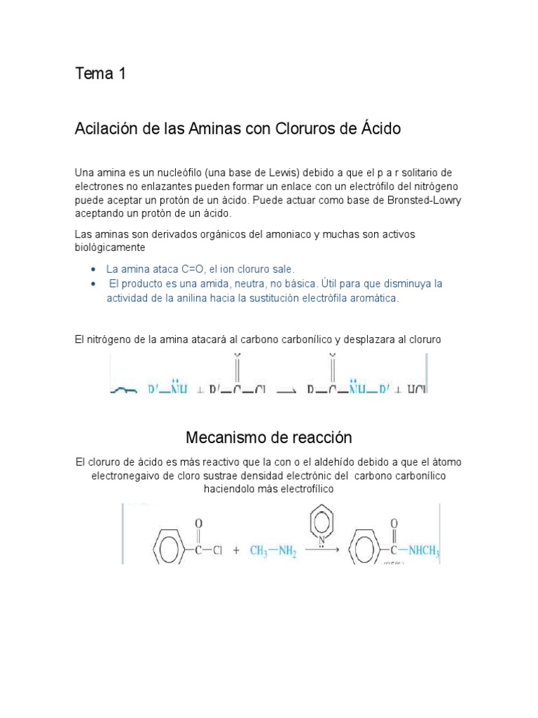 Acilación de Las Aminas Con Cloruros de Ácido | PDF