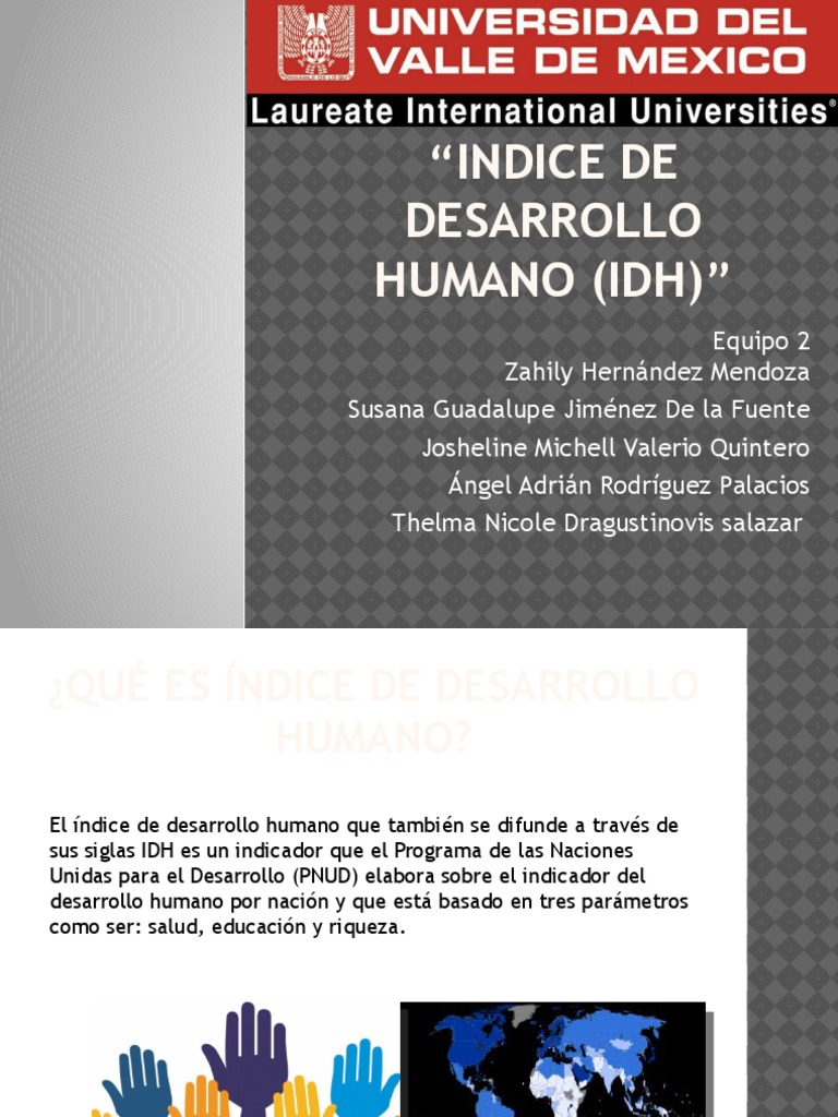 Indice de Desarrollo Humano Idh | PDF | Índice de Desarrollo Humano ...