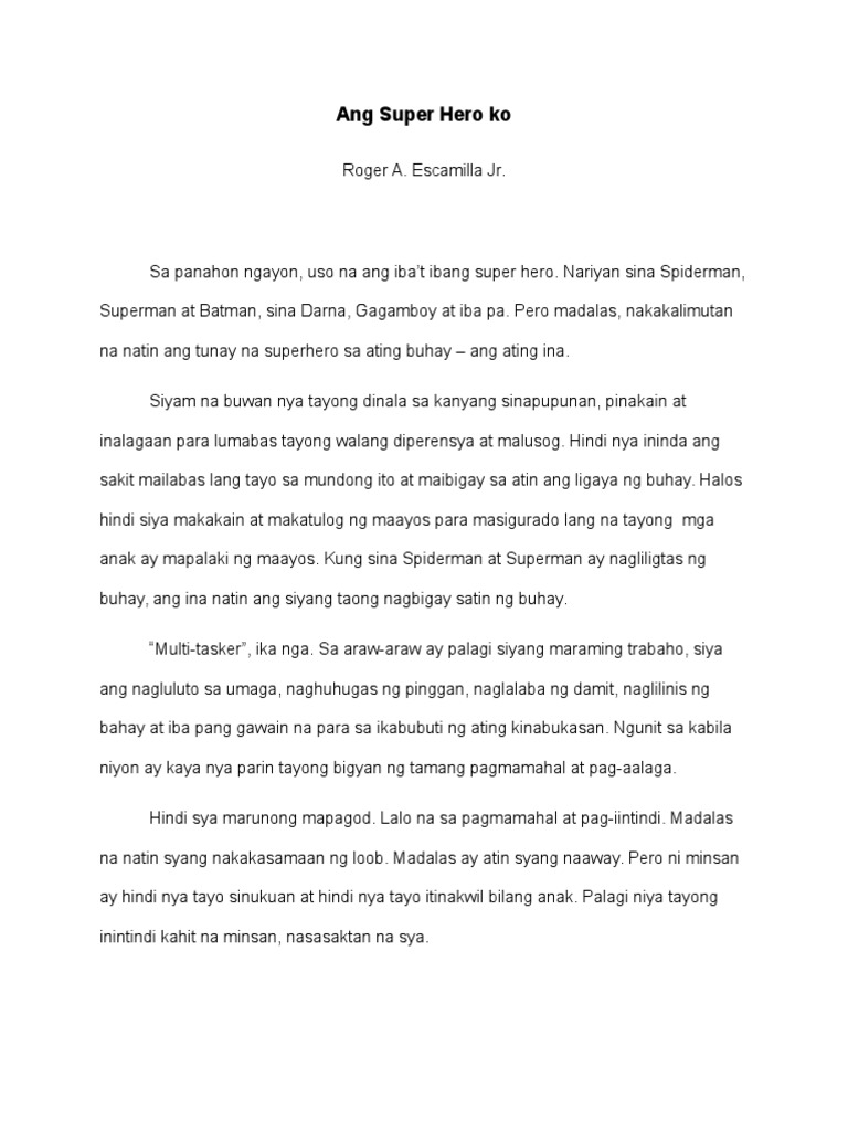 Ang Super Hero Ko | PDF
