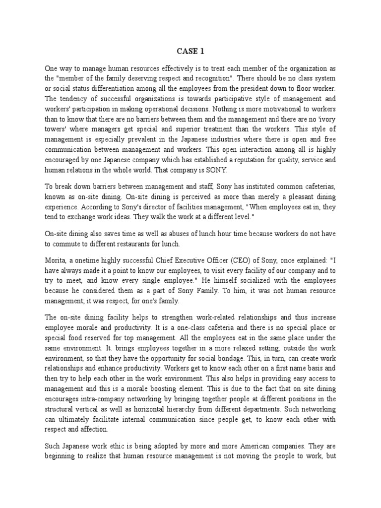 Human Resource Managment Case Studies | PDF | Motivation | Motivational