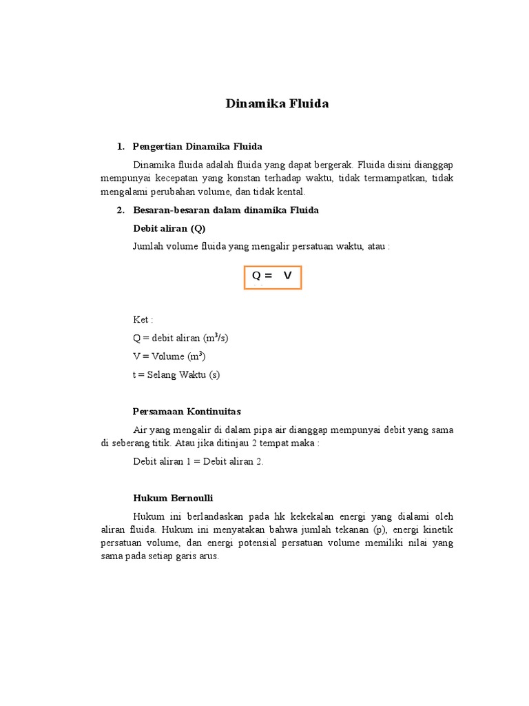 Dinamika Fluida | PDF